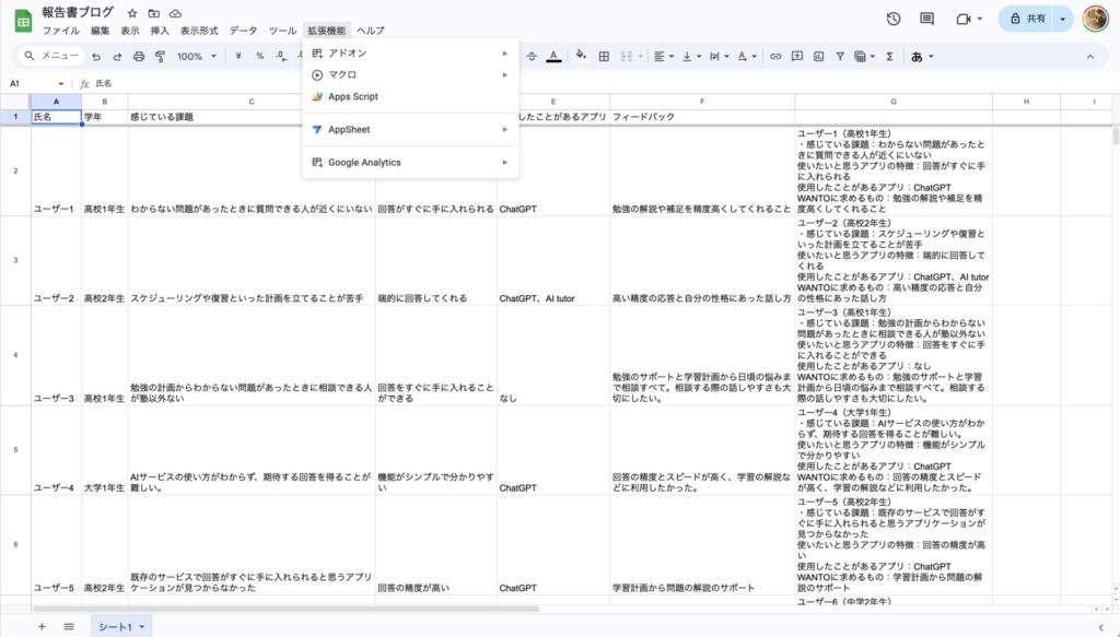 報告書作成を劇的に速くする！GoogleスプレッドシートデータをGoogleドキュメントに自動挿入 - 株式会社WANTO｜WANTO Co ...